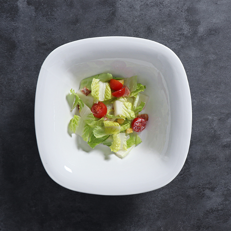 White Restaurant Dinner Plates Porcelain Ceramic Plates for Hotel Cafe ...